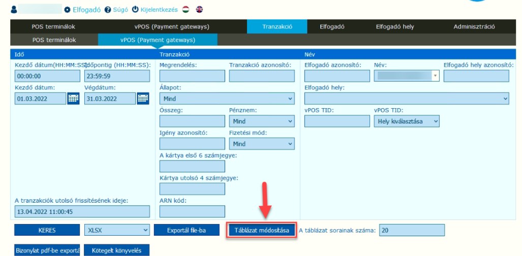K&H POS24 (xls) – Adriana Automatik Kft.